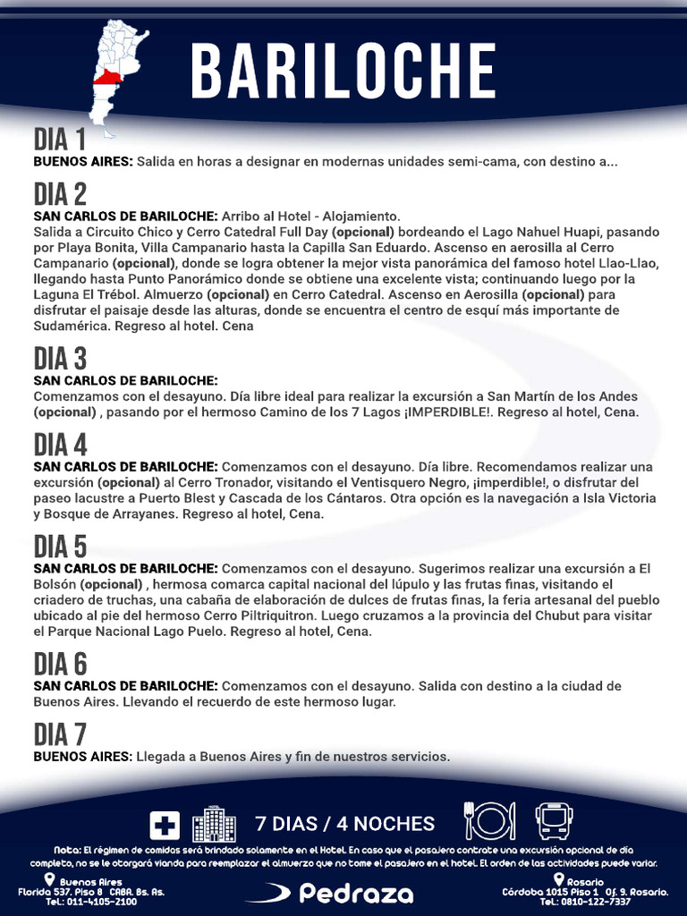 Bariloche 7D 4N | PDF