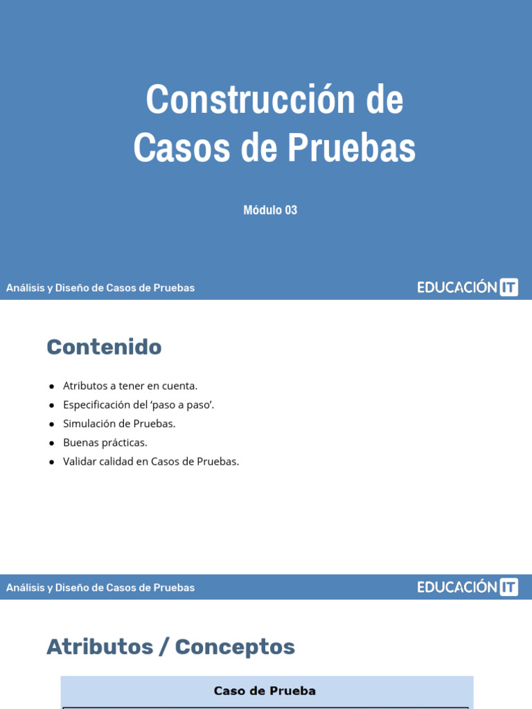 Construcción de Casos de Prueba_Módulo_3 | PDF