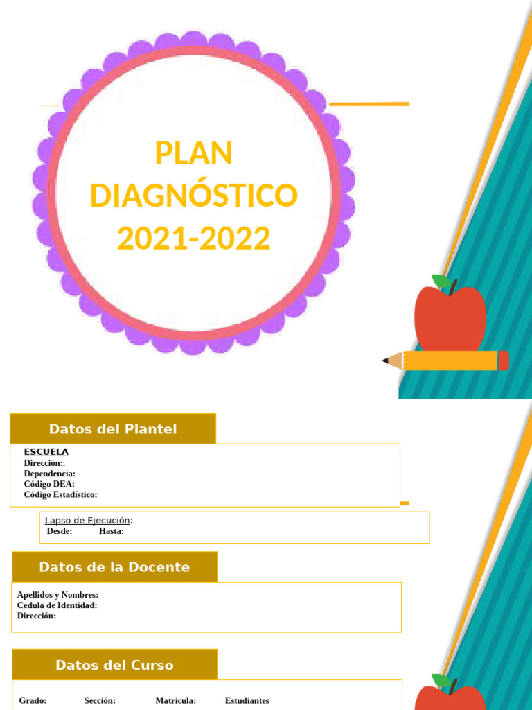 PLAN DIAGNÓSTICO EJEMPLO | PDF