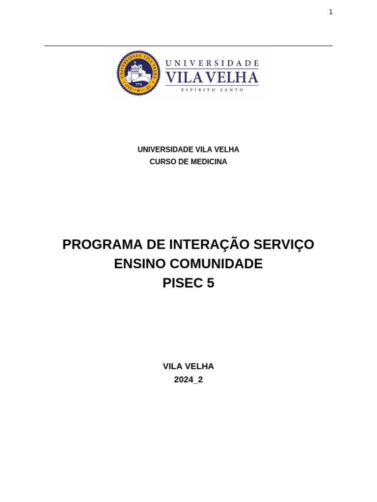 Caderno PISEC 5 - 2024.2 | PDF