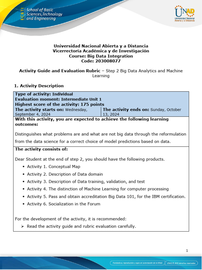 Activity Guide and Evaluation Rubric - Unit - 1 - Step 2 - Big Data Analytics and Machine ...