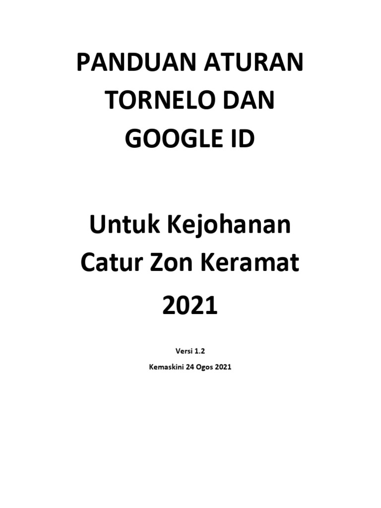 Aturan Untuk Tornelo Dan Google Zon Keramat v1.2 | PDF