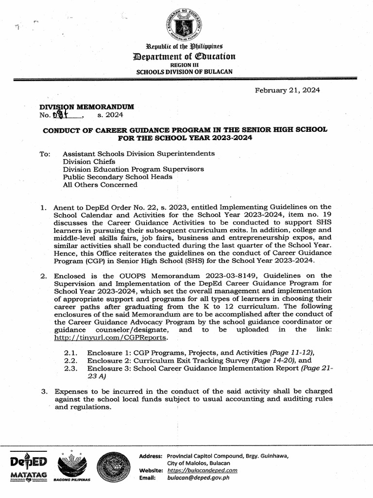 DIVISION-MEMORANDUM-NO-084-S-2024 | PDF