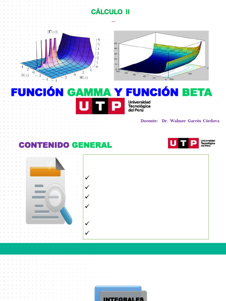 S02.s2 - Función Gamma y Beta | PDF | Integral | Matemáticas