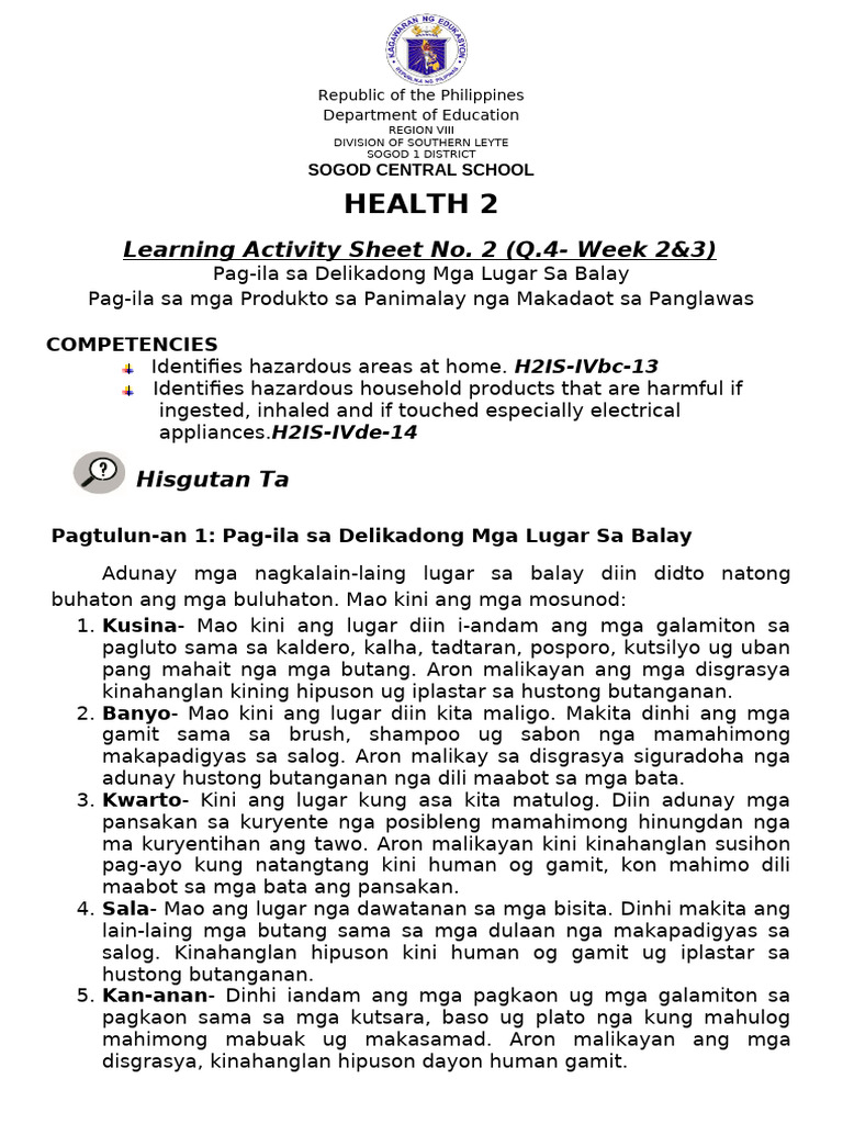 Las Health 2 Week 2 3 Quarter 4 | PDF