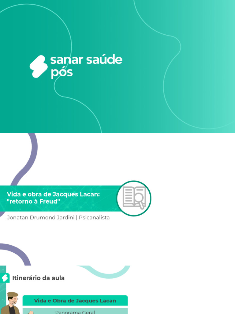 Jonatan Drumond - Pós - Psicanálise - Vida e Obra de Jacques Lacan - Retorno À Freud | PDF