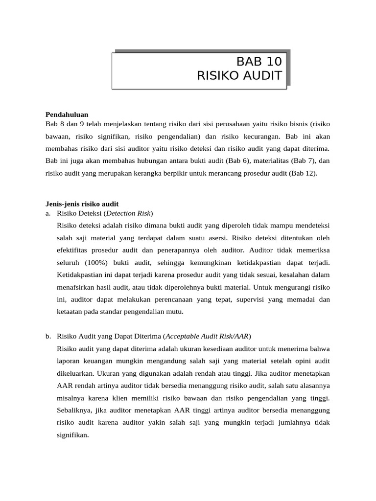 10. Risiko Audit | PDF