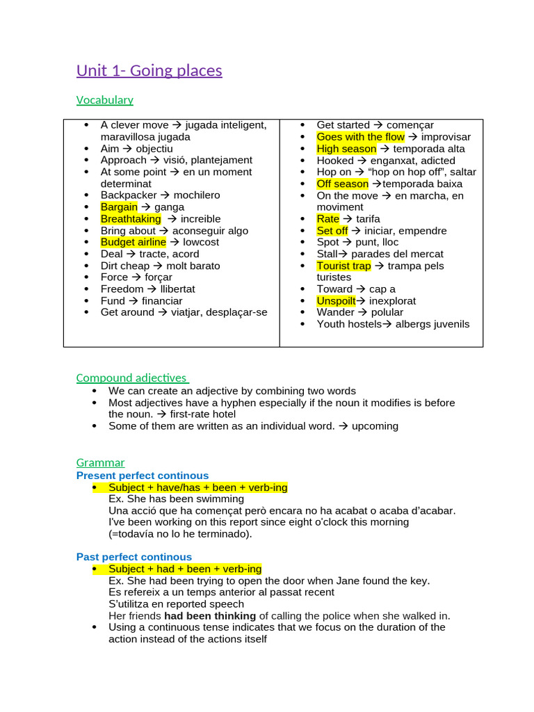Unit 1- English | PDF