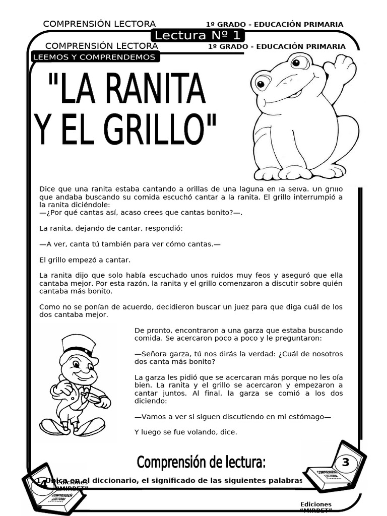 Comprension de Lecturas 1° | PDF