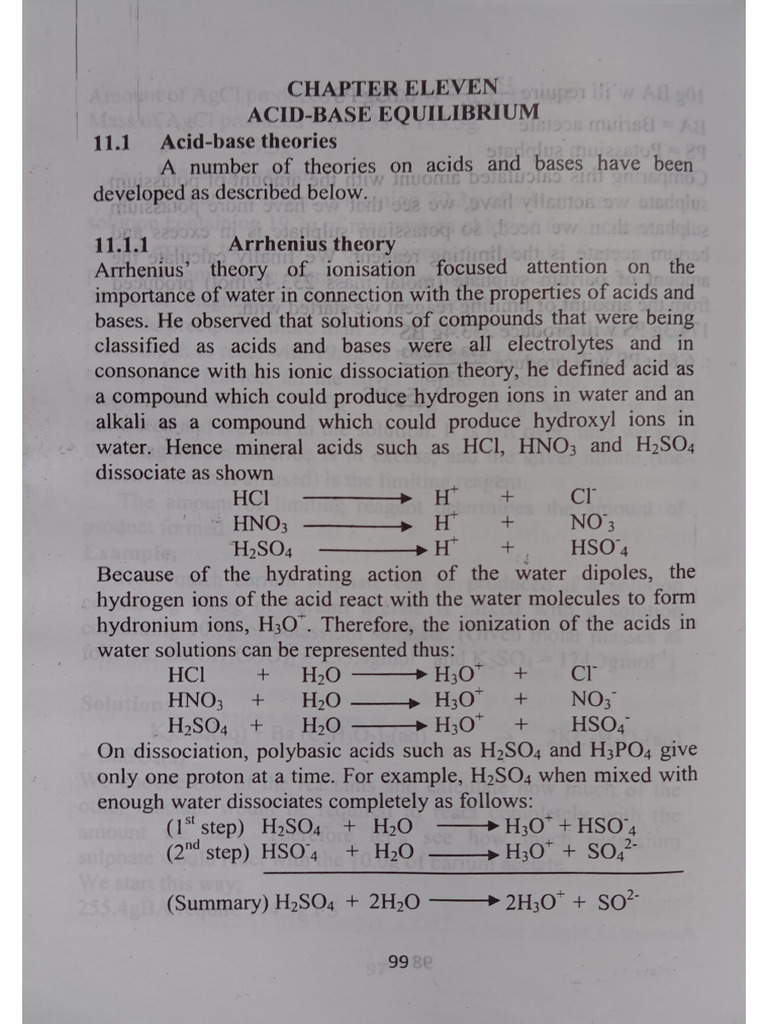 Acid Base Equilibrium | PDF