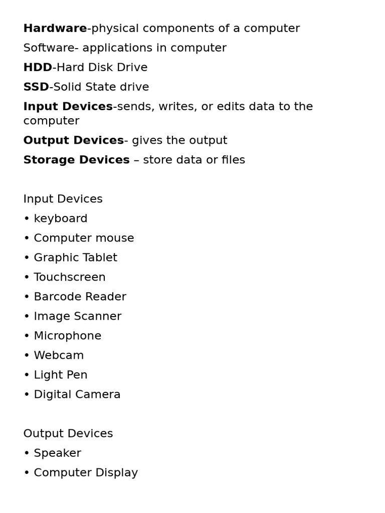 CS Reviewer | PDF | Relief | Computers
