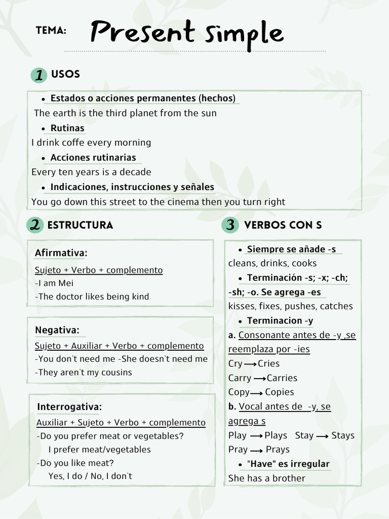 Present Simple | PDF