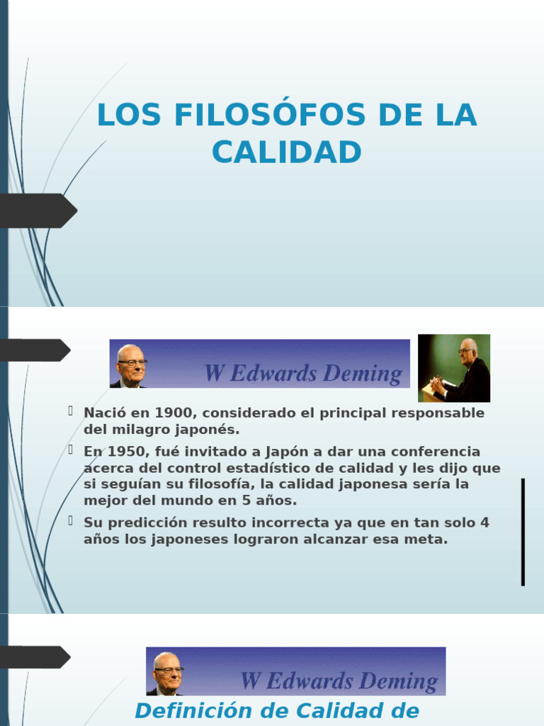 Los Filosofos de La Calidad | PDF | Calidad (comercial) | Negocios
