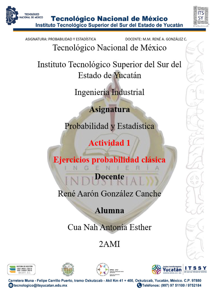 Tarea 1. Ejercicios probabilidad clásica | PDF