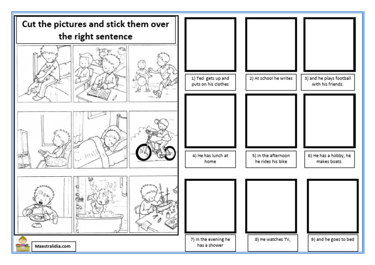 daily routine Simple Present - Cópia | PDF