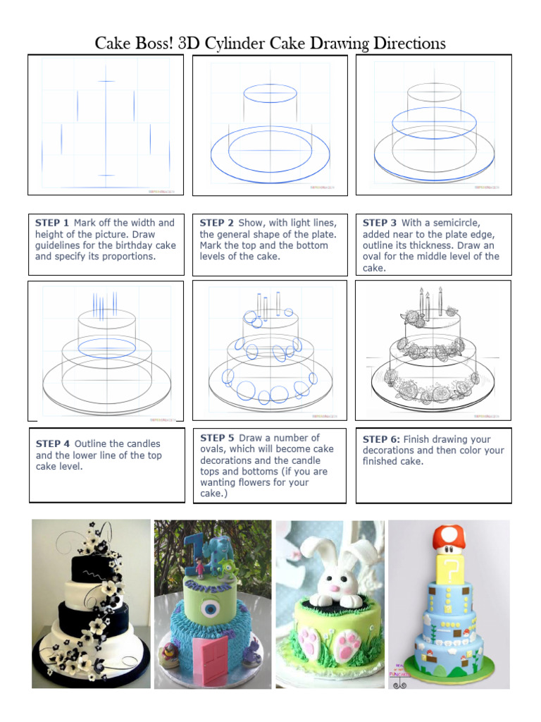 Cake Drawing Directions | PDF