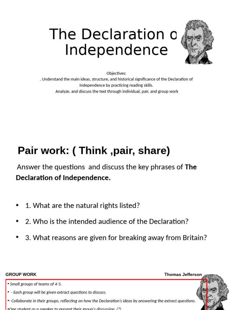 2nd Period the Declaration of Independence | PDF