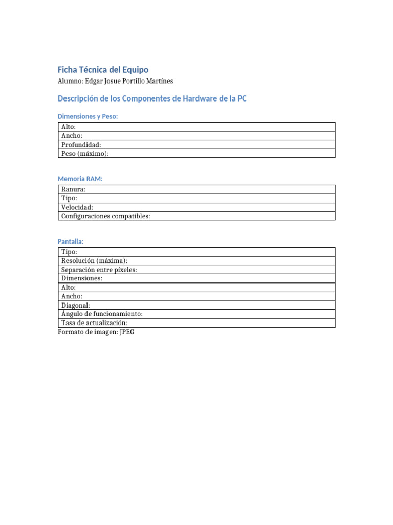 Formato Vacio Carct. PC | PDF