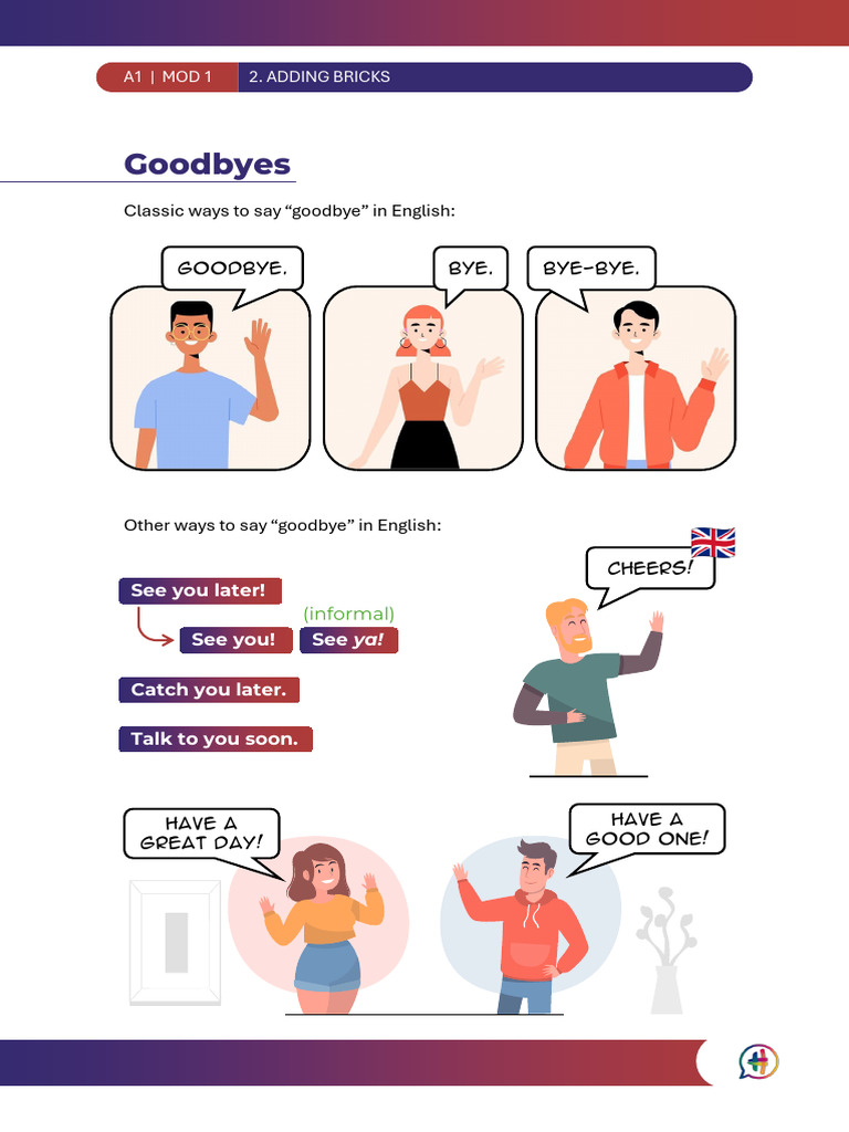 A1 M1 B2 3 Goodbyes Pdf