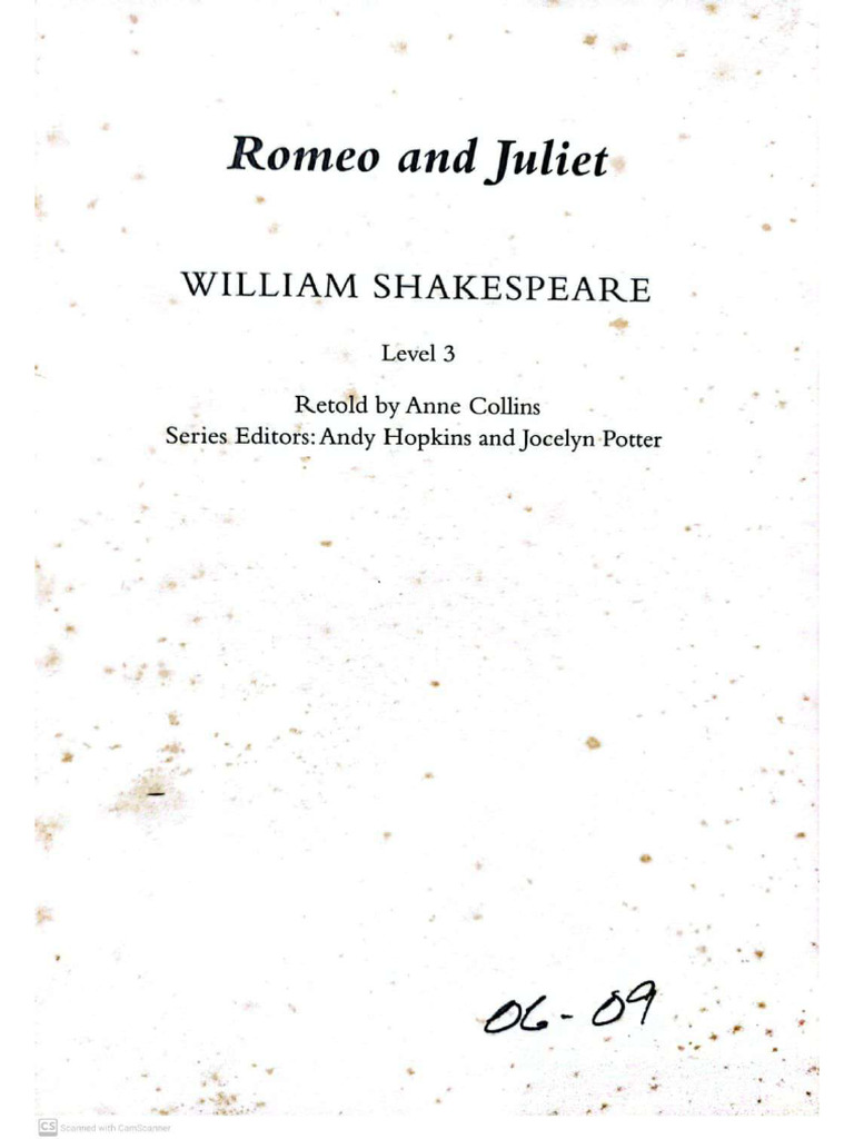 Romeo and Juliet William Shakespeare | PDF