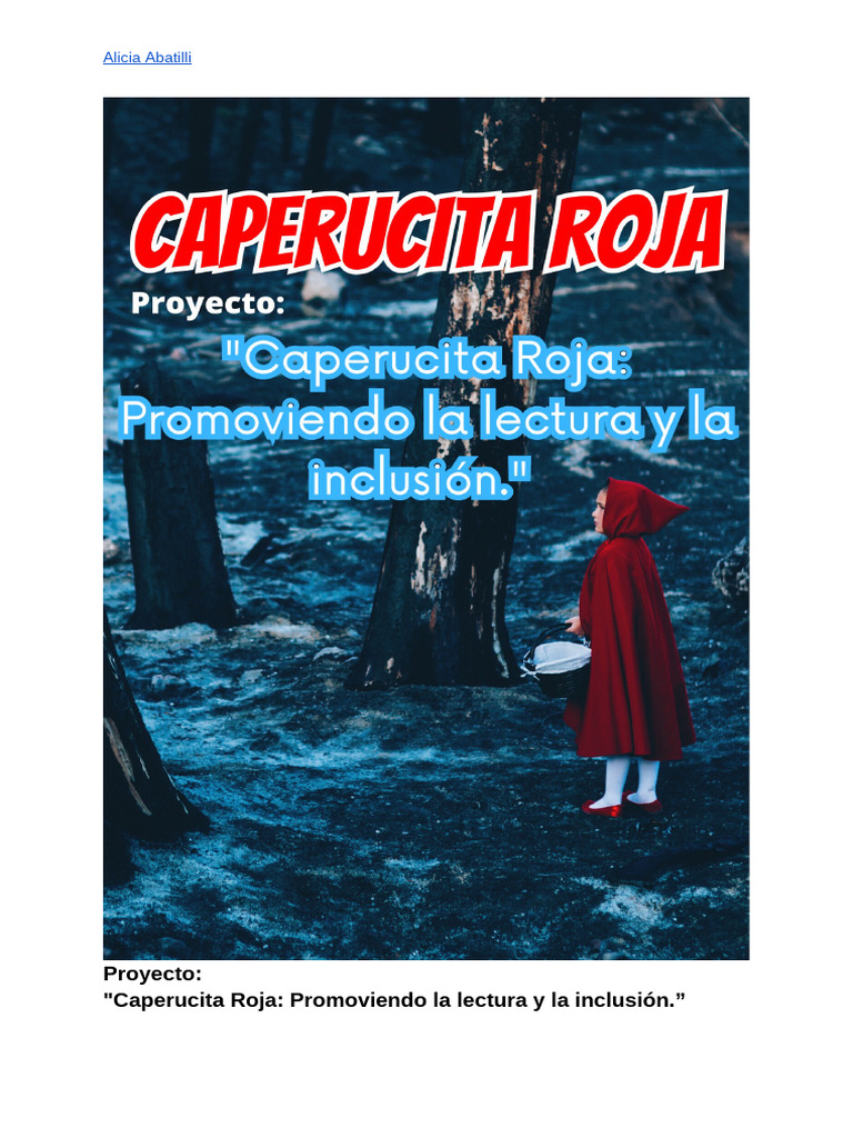Caperucita Roja - Promoviendo La Lectura y La Inclusión | PDF