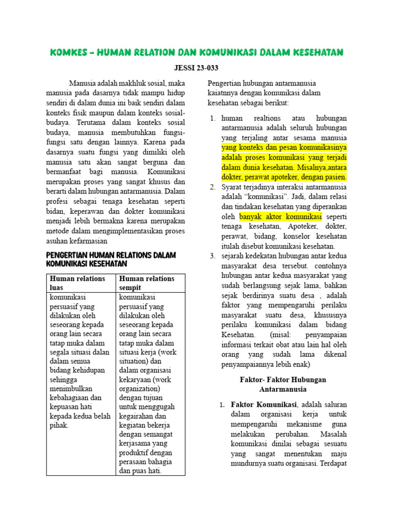 Rangkuman Human Relations | PDF