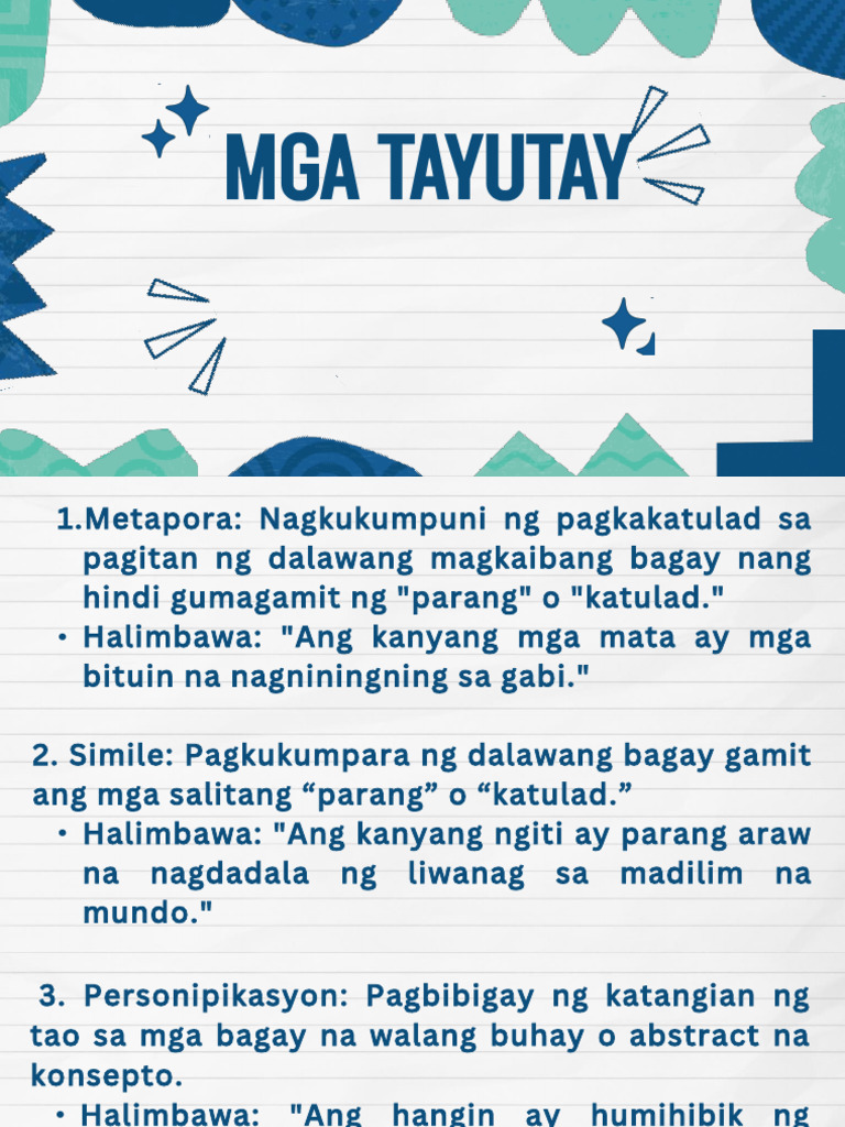 Mga Tayutay | PDF