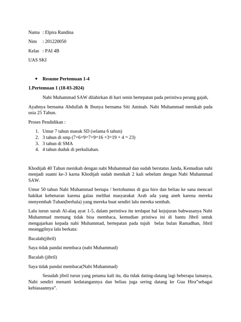 RESUME Elpira Randina | PDF