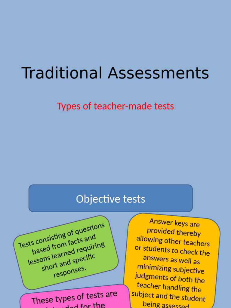 Traditional Assessments | PDF | Multiple Choice | Career & Growth