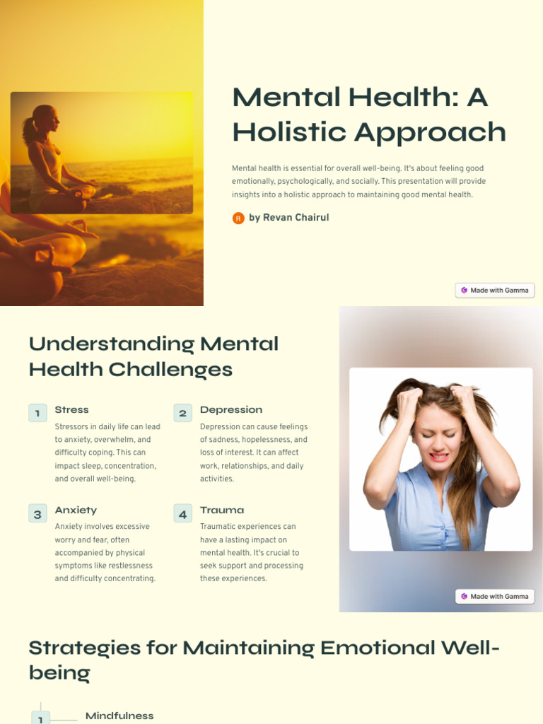 Holistic Mental Health Strategies | PDF | Mental Health | Psychological ...