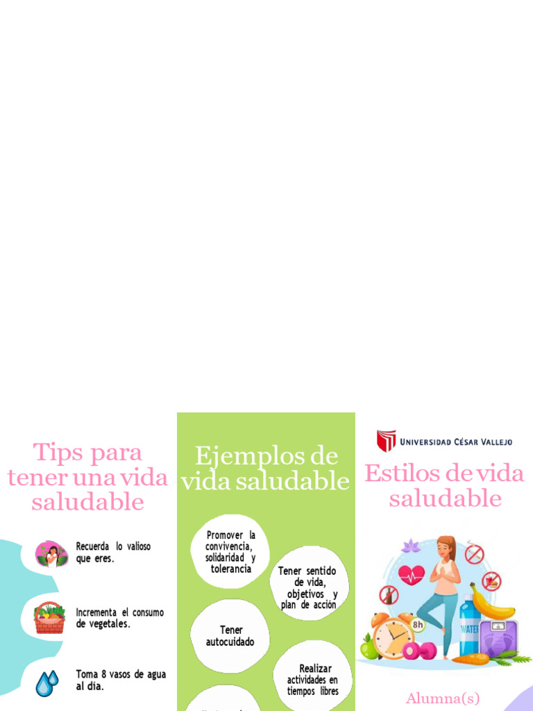 Triptico vida saludable | PDF