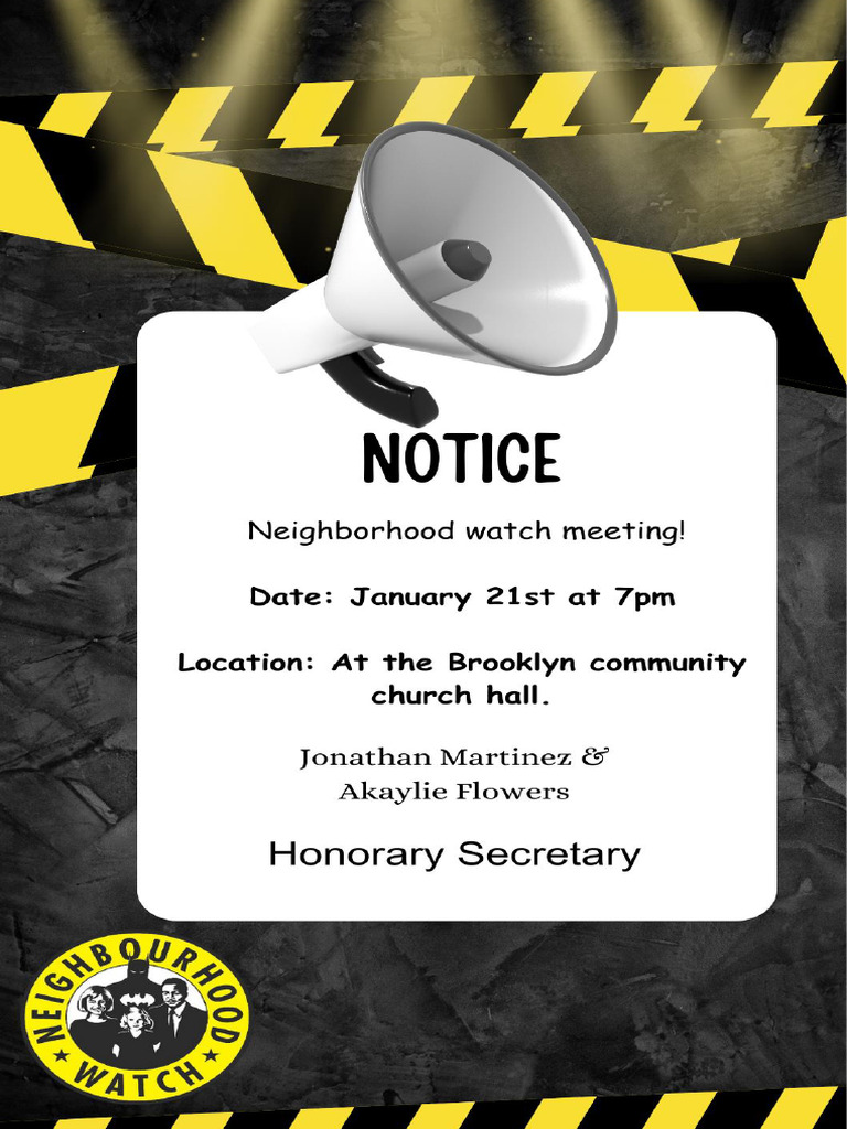 Community Watch Notice | PDF