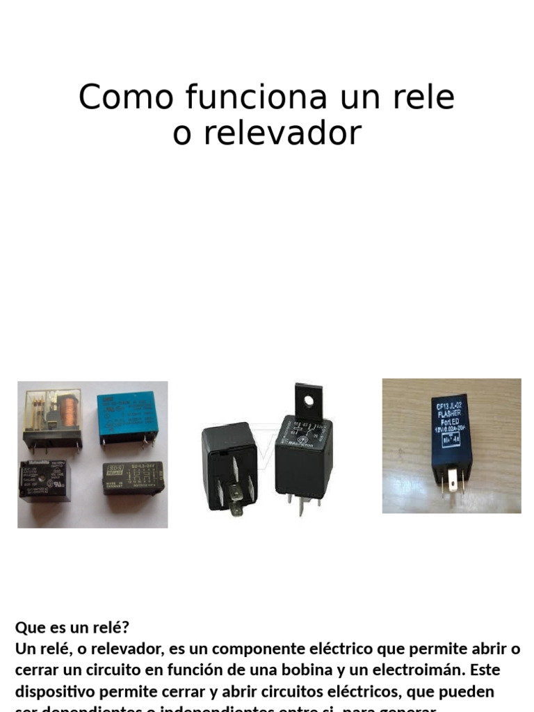 Como Funciona Un Rele o Relevador | PDF