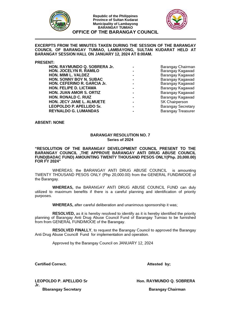 Resolution Badac | PDF