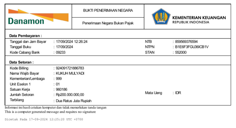 Sukuk SR021T3 Rp200Jt Via Danamon | PDF