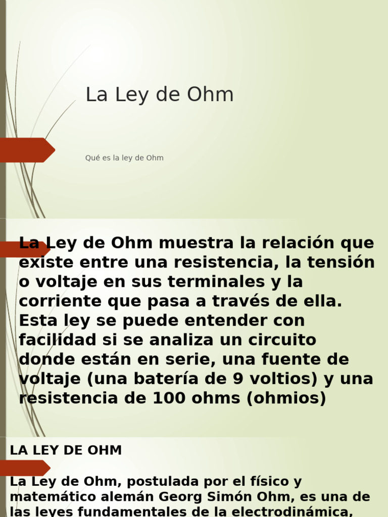 La Ley De Ohm Pdf 8210