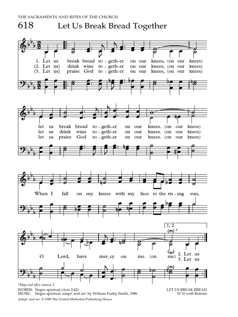 Let Us Break Bread Together | PDF