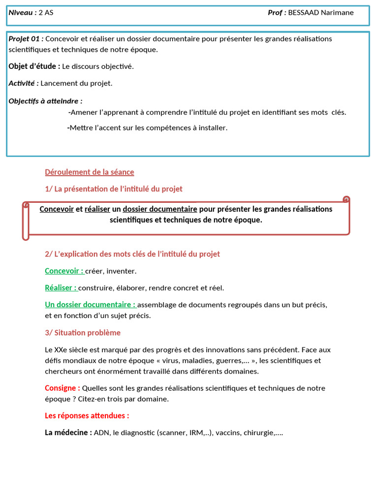 Présentation de P1 2as | PDF
