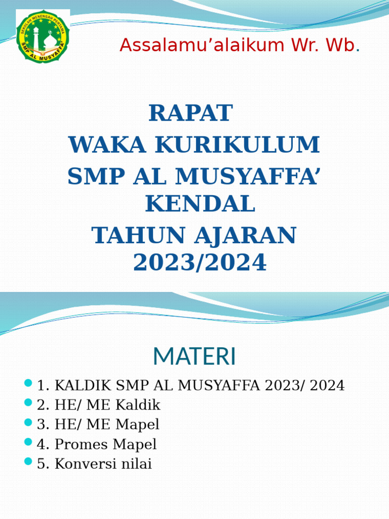 Kurikulum 2023-2024 | PDF
