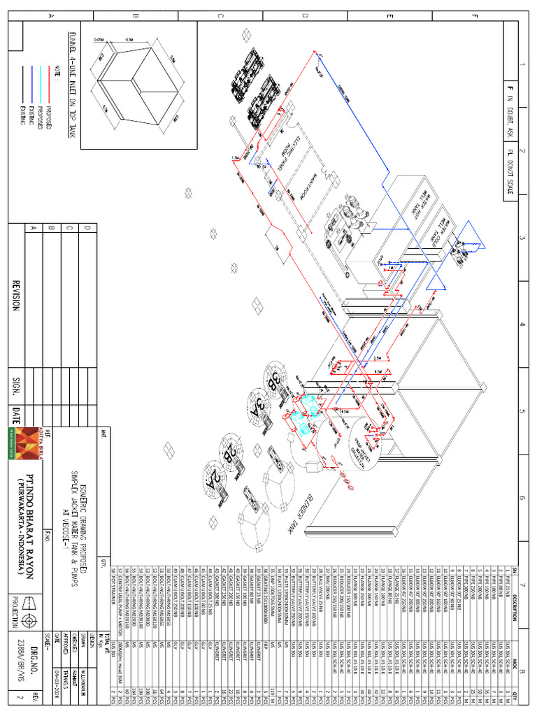 2388a-Ibr-Vis (Isometric Drawing Proposed Simplex Jacket Water Tank ...