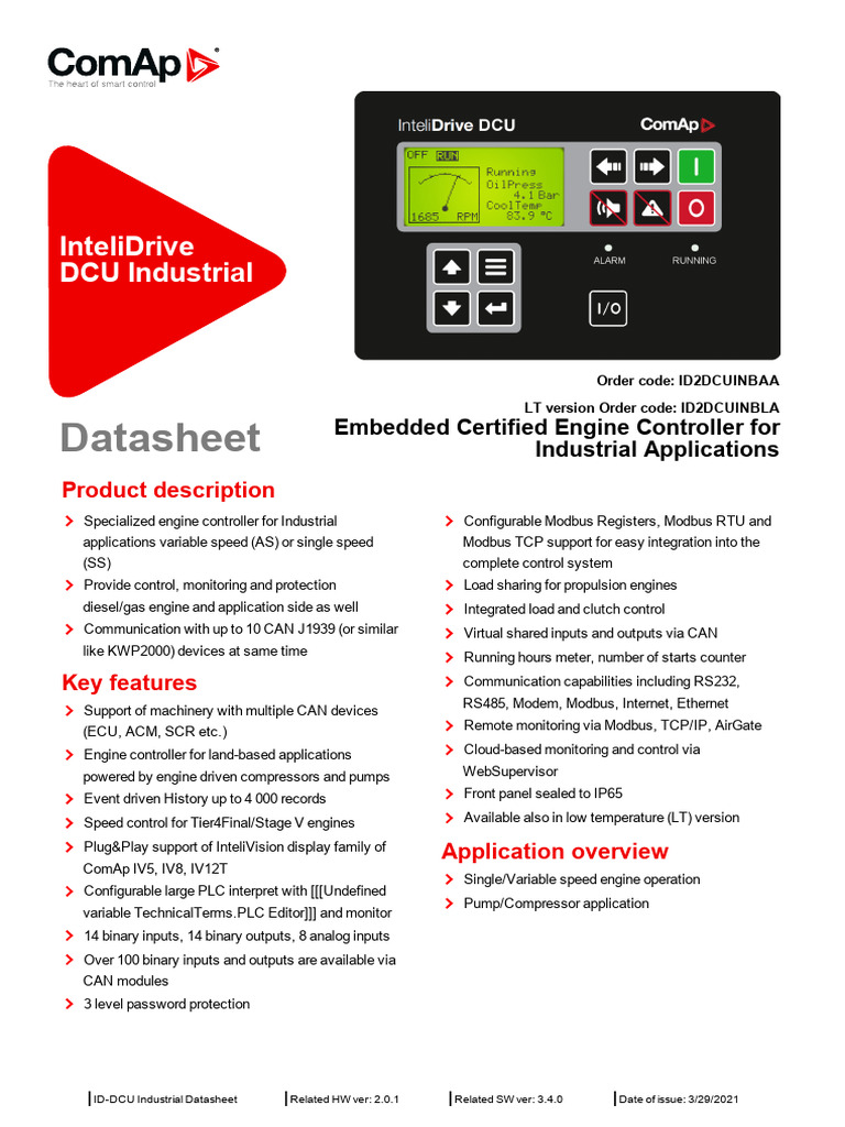 Id-Dcu Industrial Datasheet | PDF