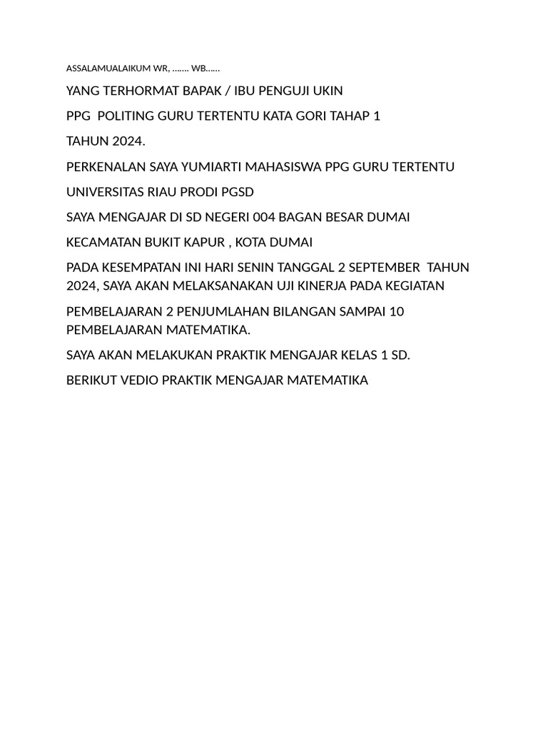 Pembukaan PPG | PDF