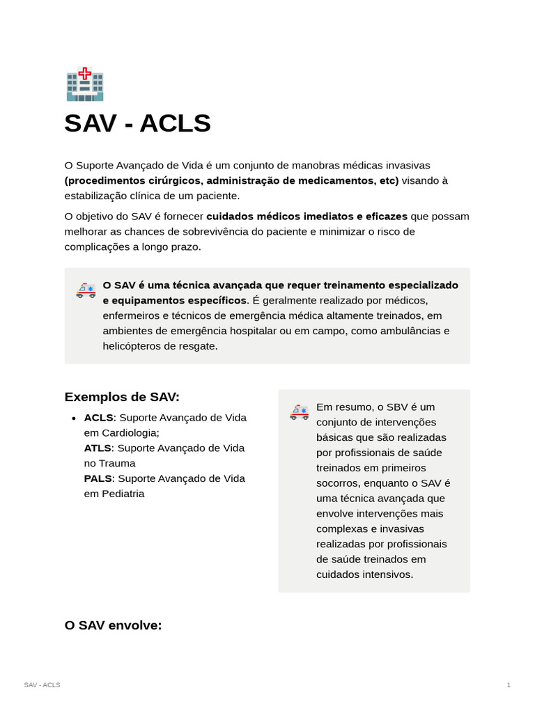 Sav - Acls | PDF