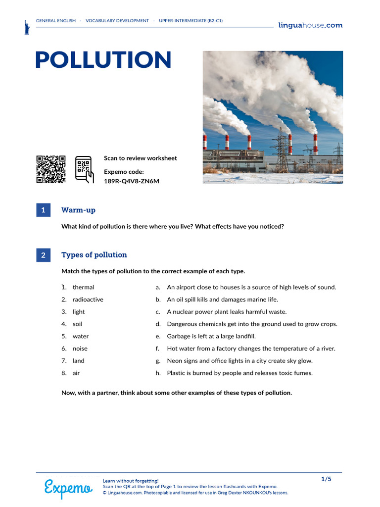 Pollution American English Student Ver2 | PDF