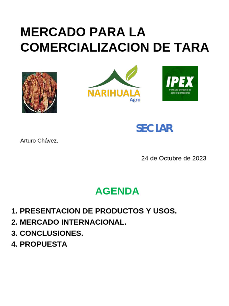 Tara Presentacion Innova Export Ipex24oct23 | PDF