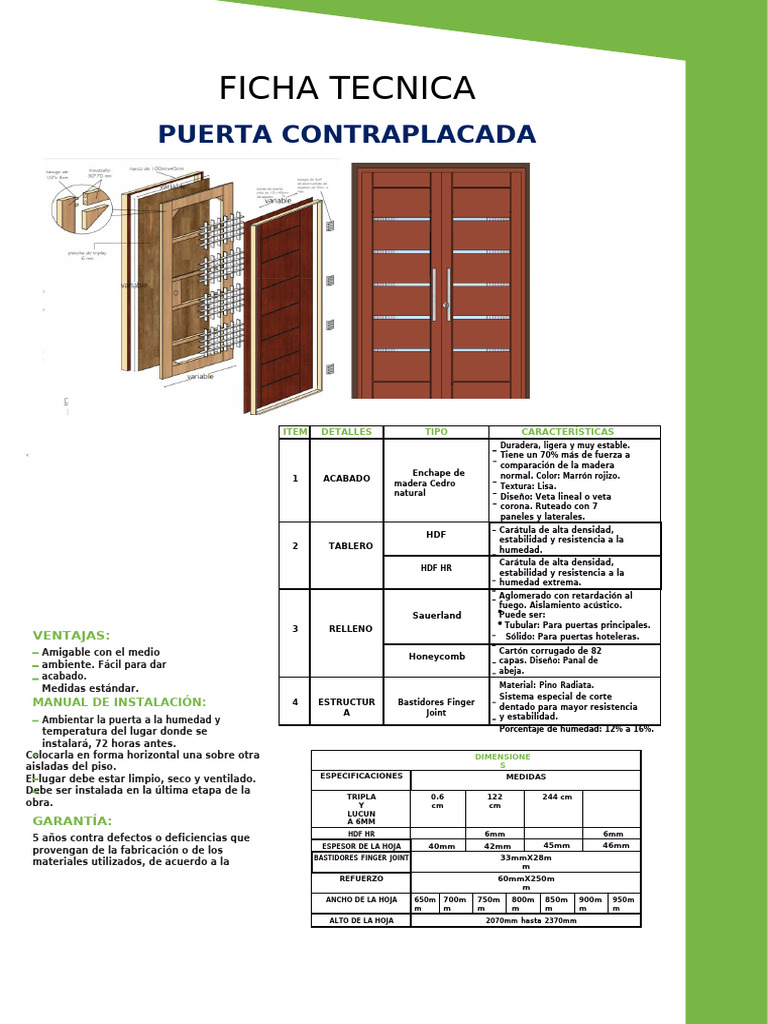 Puertas Contraplacadas Modernas: Guía Técnica | PDF