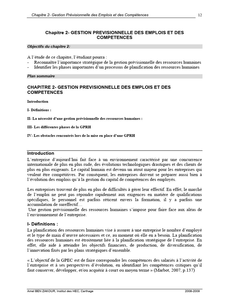 CH2 GPEC Actualisé | PDF