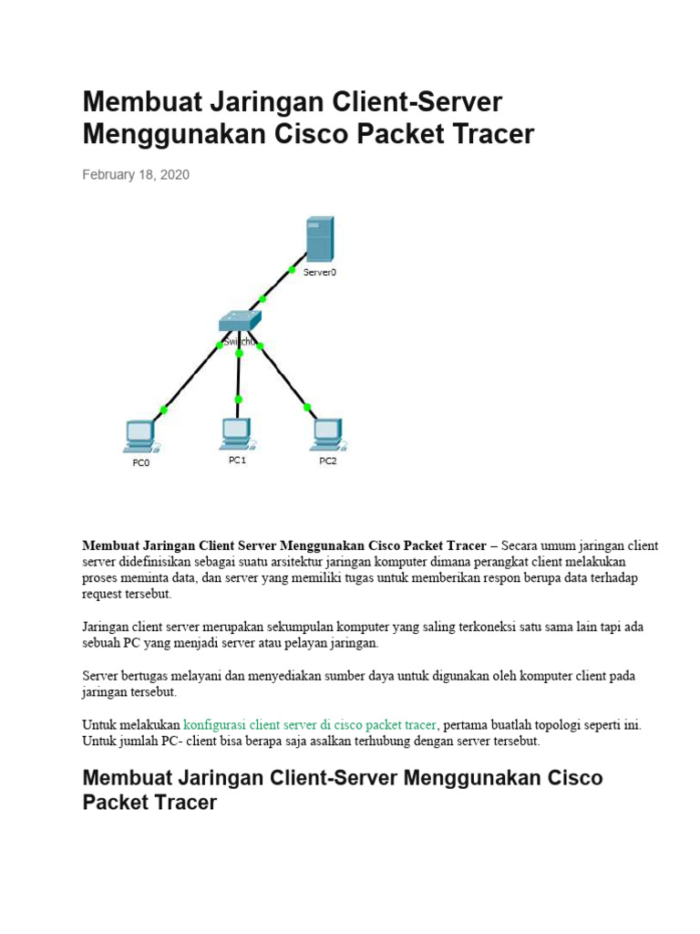 Tugas Perakitan Kompter Clinet Server | PDF