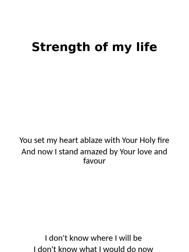 Strength of My Life | PDF