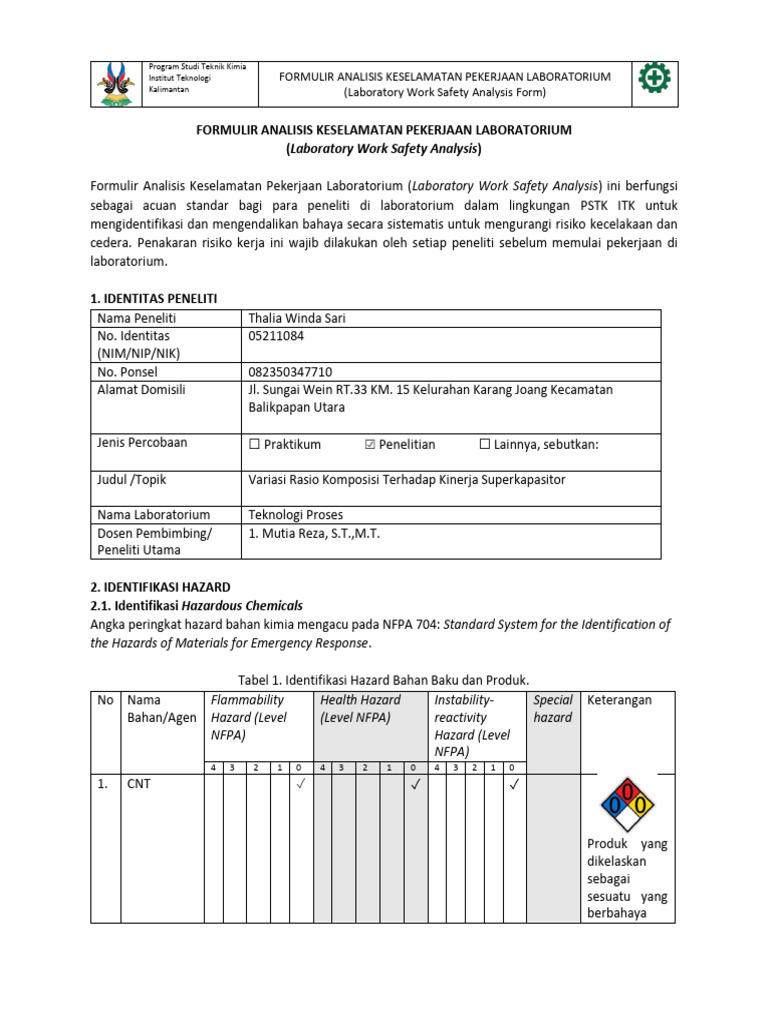 Risk Assessment | PDF